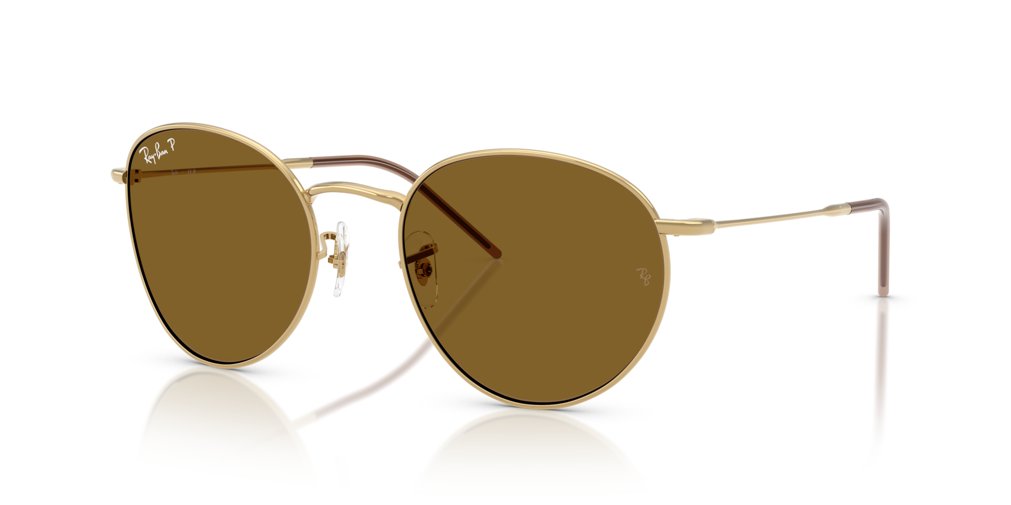 Ray-Ban Round Reverse RBR0103S 001/83 Arista Gold Sunglasses for Men ...
