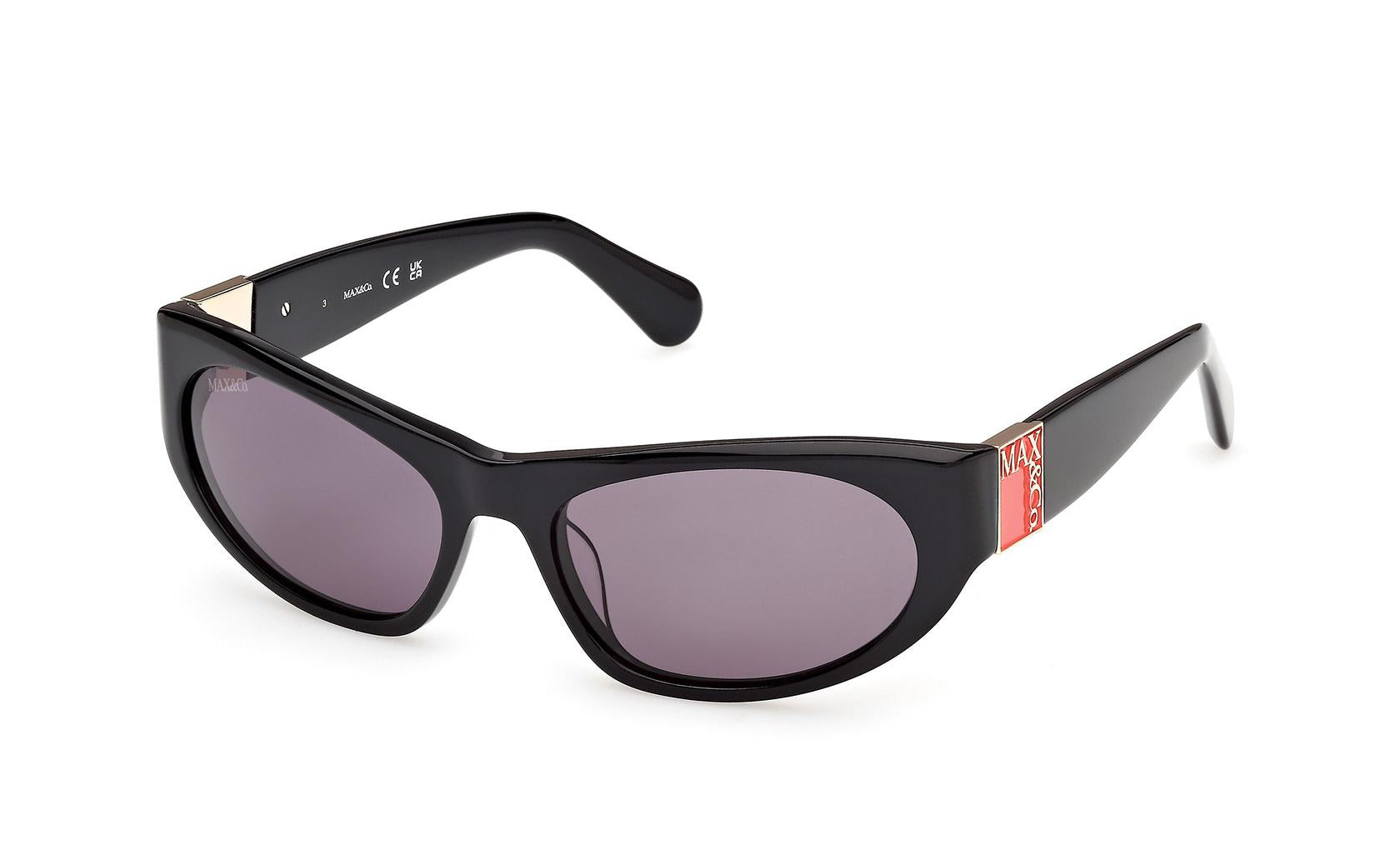 Max&Co Sunglasses MO0151 01A Shiny Black | LookerOnline
