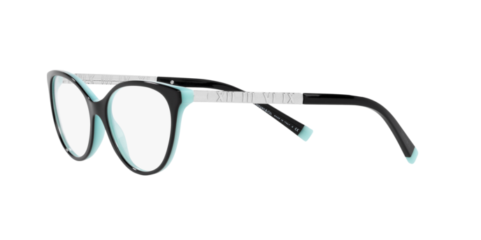Tiffany TF2212 8055 Black On Tiffany Blue - Woman Eyeglasses – LookerOnline