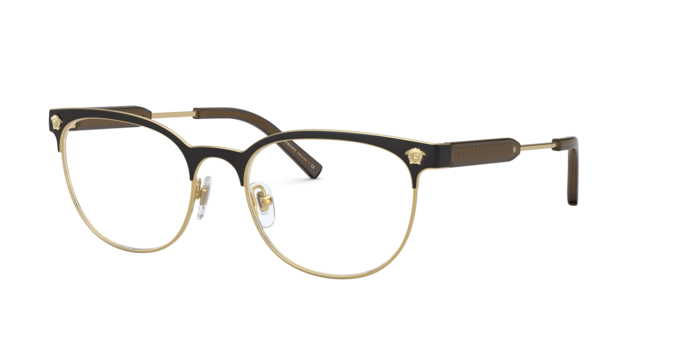Versace VE1268 1261 Matte Black/Gold - Woman Eyeglasses | LookerOnline