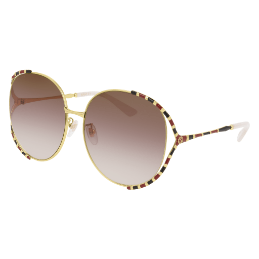 Gucci GG0595S 009 Gold Sunglasses for Woman | LookerOnline